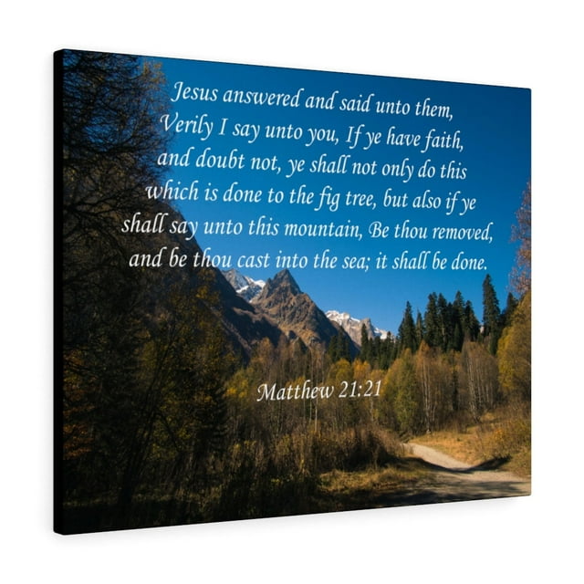 Scripture Walls It Shall Be Done Matthew 21:21 Bible Verse Canvas ...