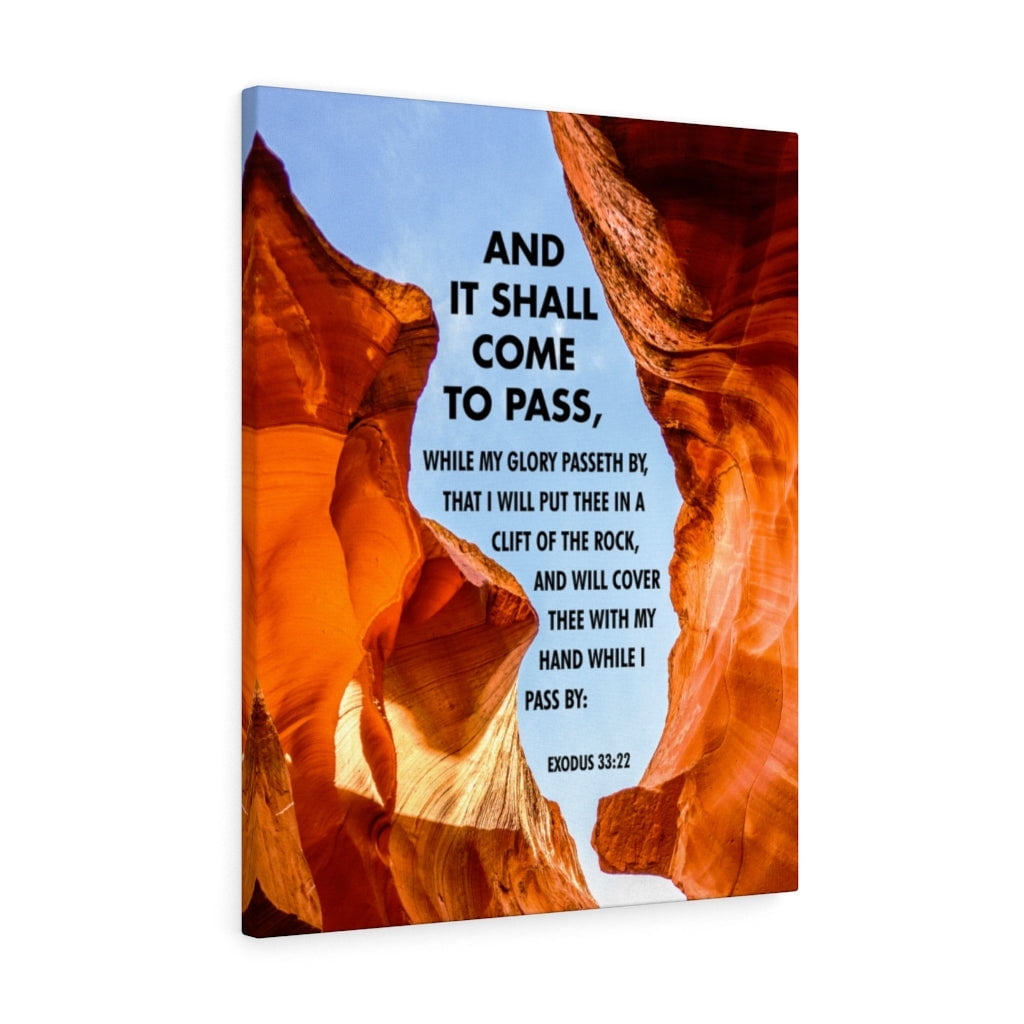 Scripture Walls It Shall Come to Pass Exodus 33:22 Bible Verse Canvas ...