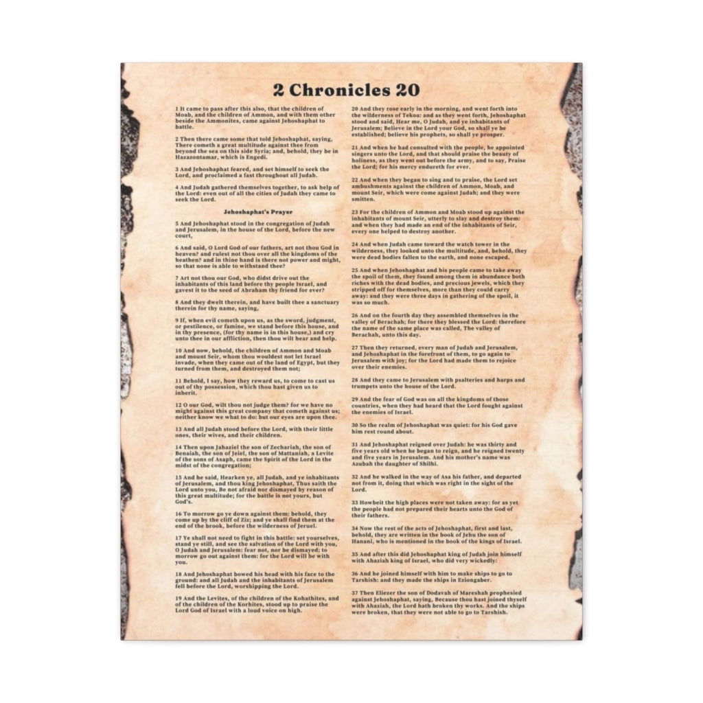 Scripture Walls Jehoshaphat's Prayer 2 Chronicles 20 Bible Verse Canvas ...