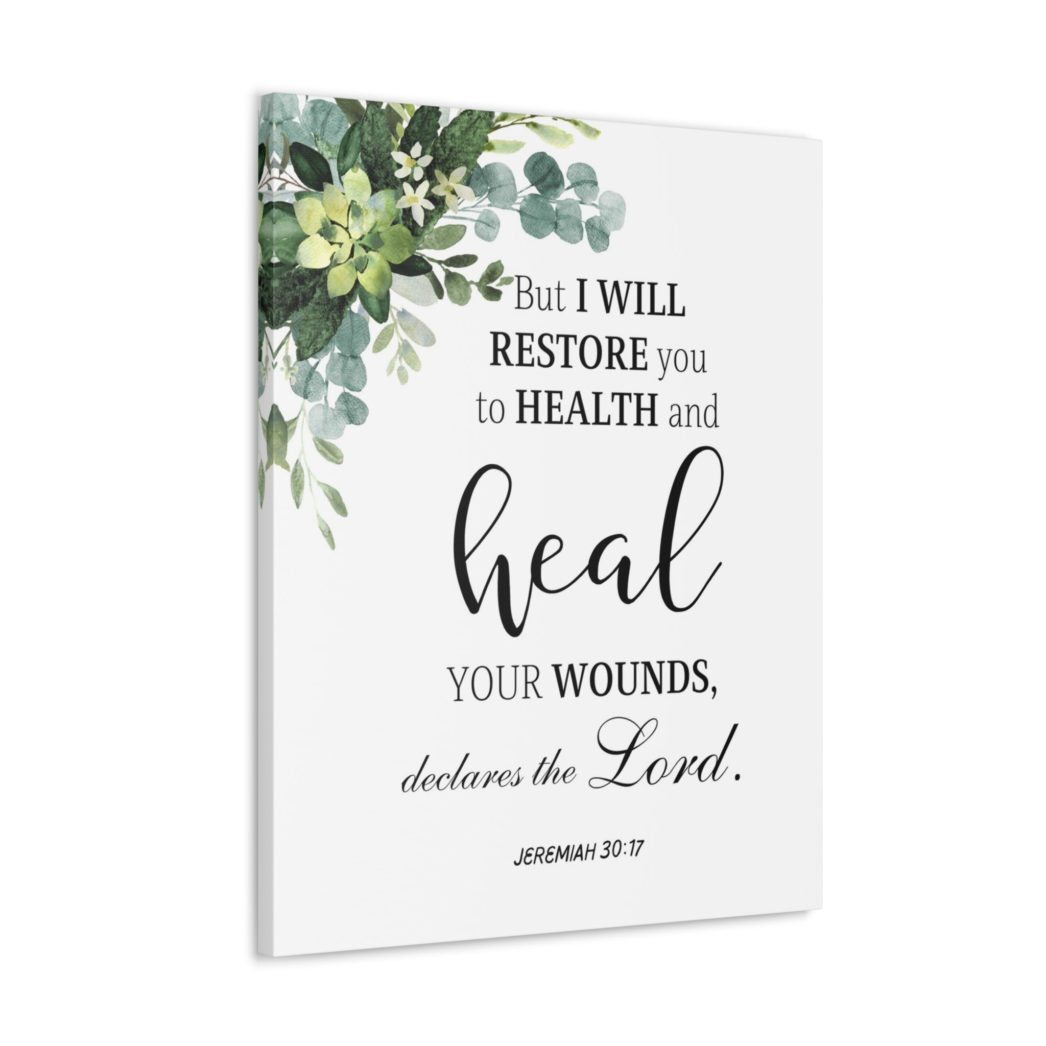 Scripture Walls Jeremiah 30:17 I Will Restore You Bible Verse Canvas ...