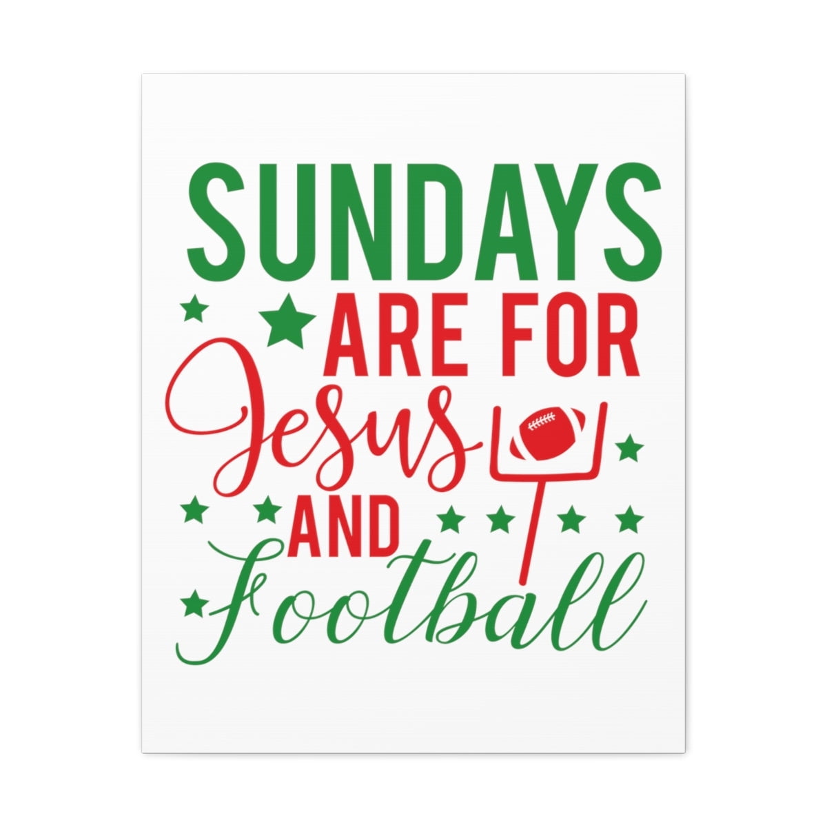 Scripture Walls Jesus And Football Mark 2:27-28 Christian Wall Art Print Ready to Hang Unframed ...
