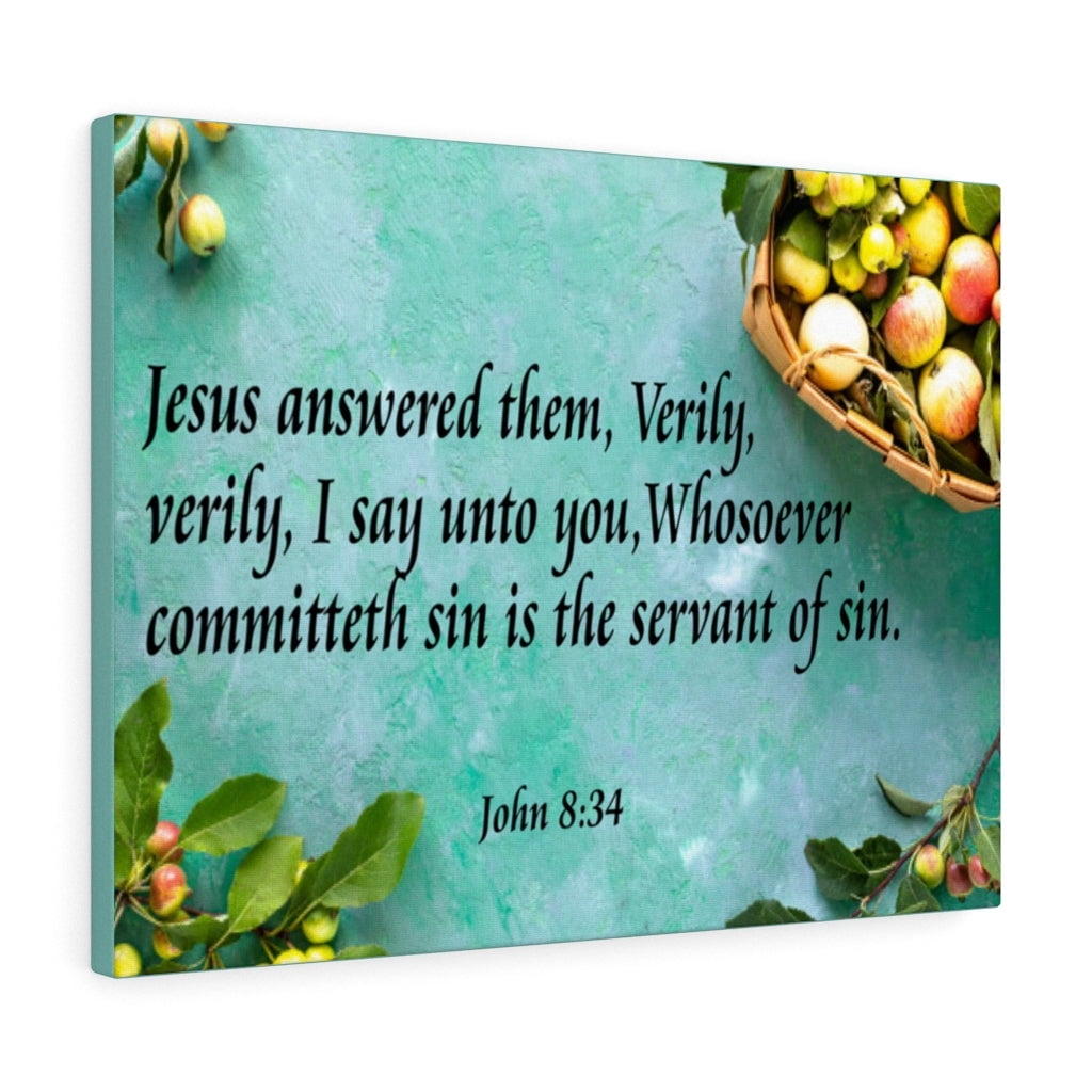 Scripture Walls John 8:34 Jesus Answered Them Bible Verse Canvas ... Scripture Walls John 8:34 Jesus Answered Them Bible Verse Canvas ...