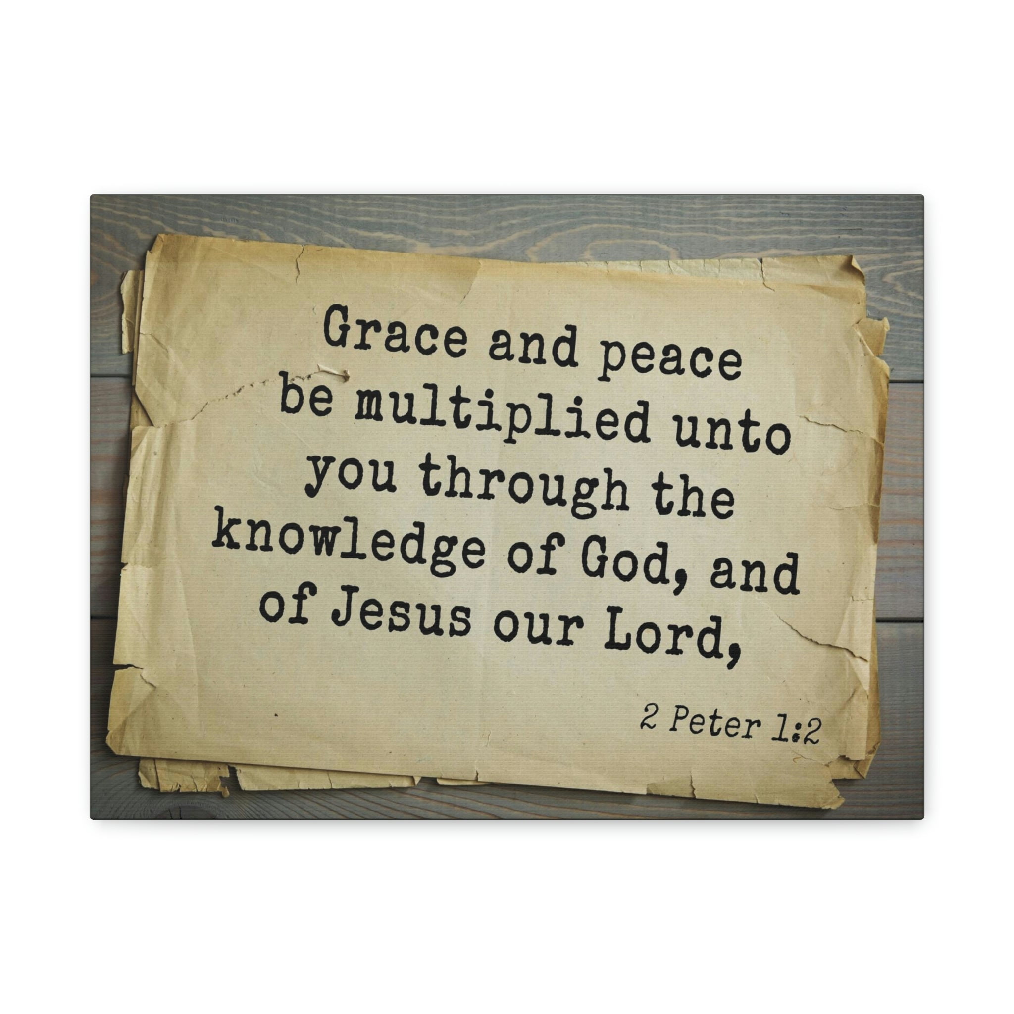 Scripture Walls Jesus Our Lord 2 Peter 1:2 Bible Verse Canvas Christian ...