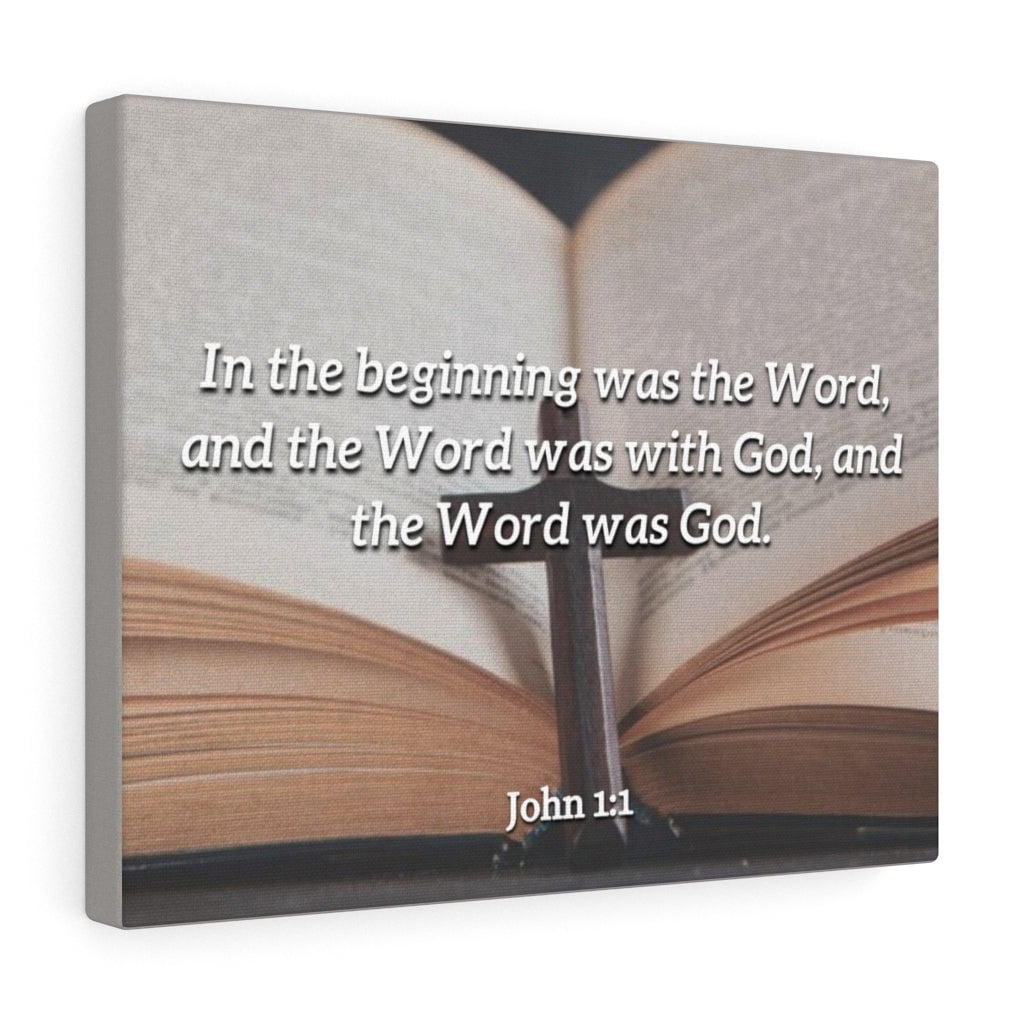 Scripture Walls John 1:1 Word was God Bible Verse Canvas Christian Wall Art Ready to Hang ...