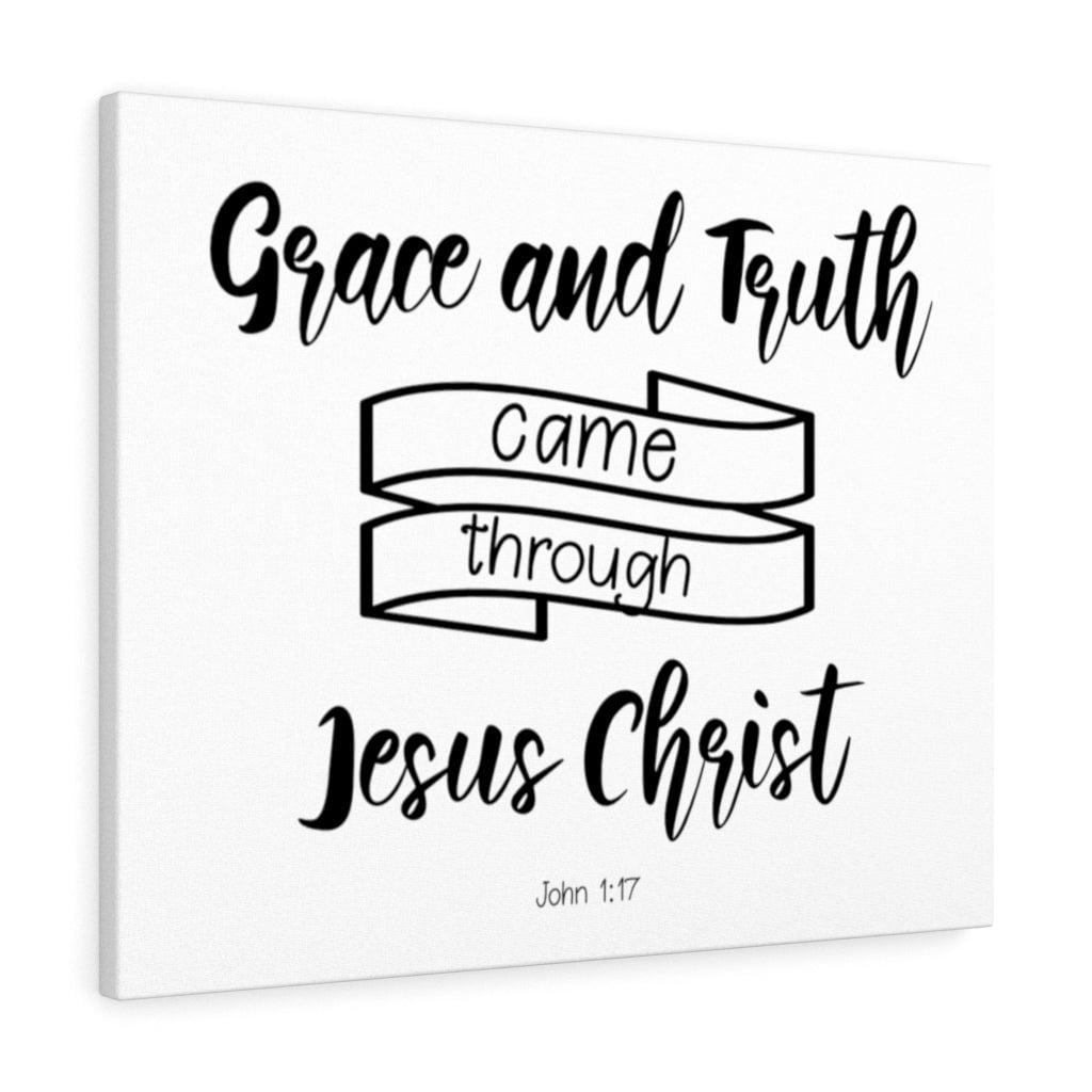 Scripture Walls John 1:17 Grace And Truth Bible Verse Canvas Christian Wall Art Ready to Hang ...