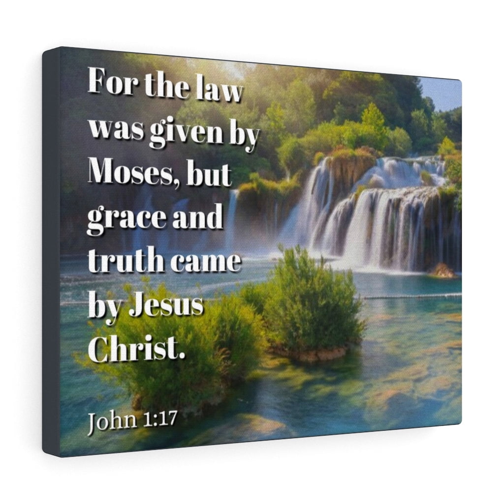 Scripture Walls John 1:17 Grace And Truth Came By Jesus Christ Bible Verse Canvas Christian Wall ...