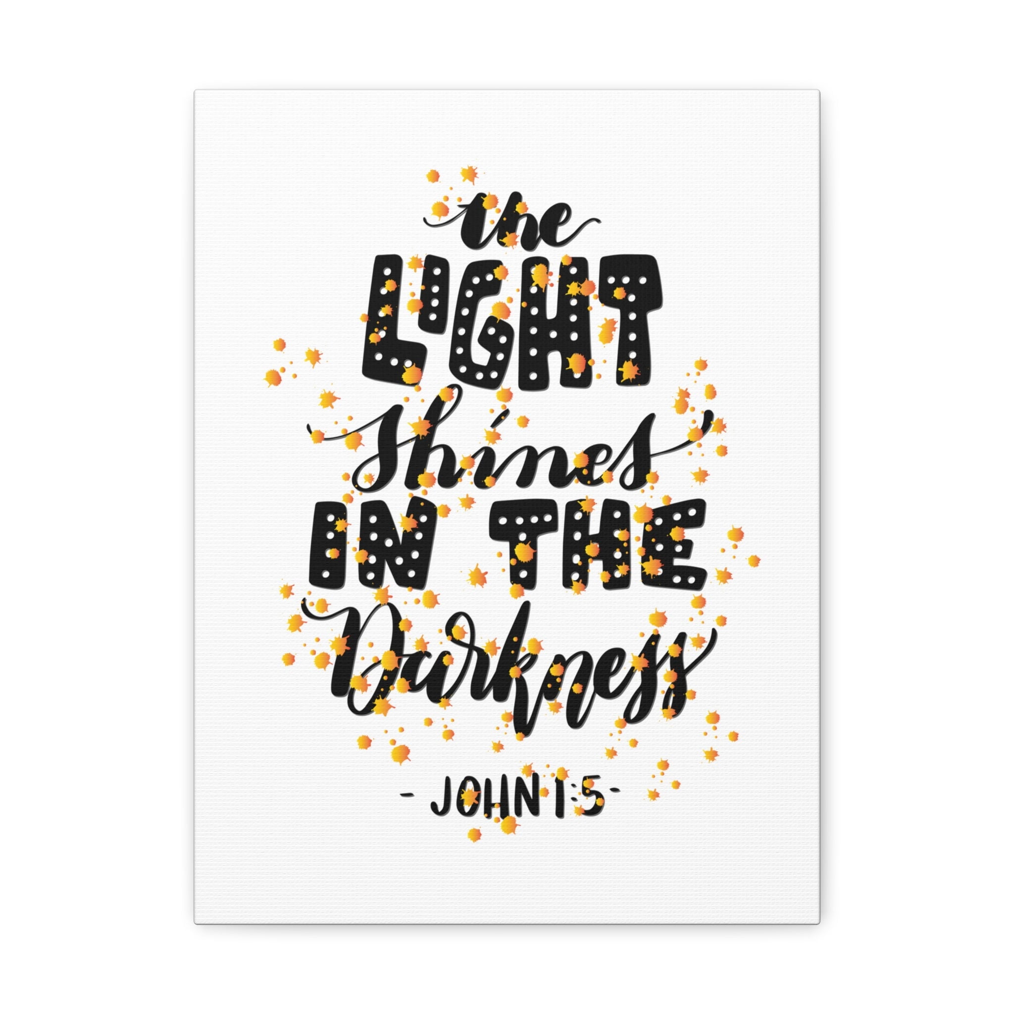 Scripture Walls John 1:5 The Light Shines Bible Verse Canvas Christian Wall Art Ready to Hang ...