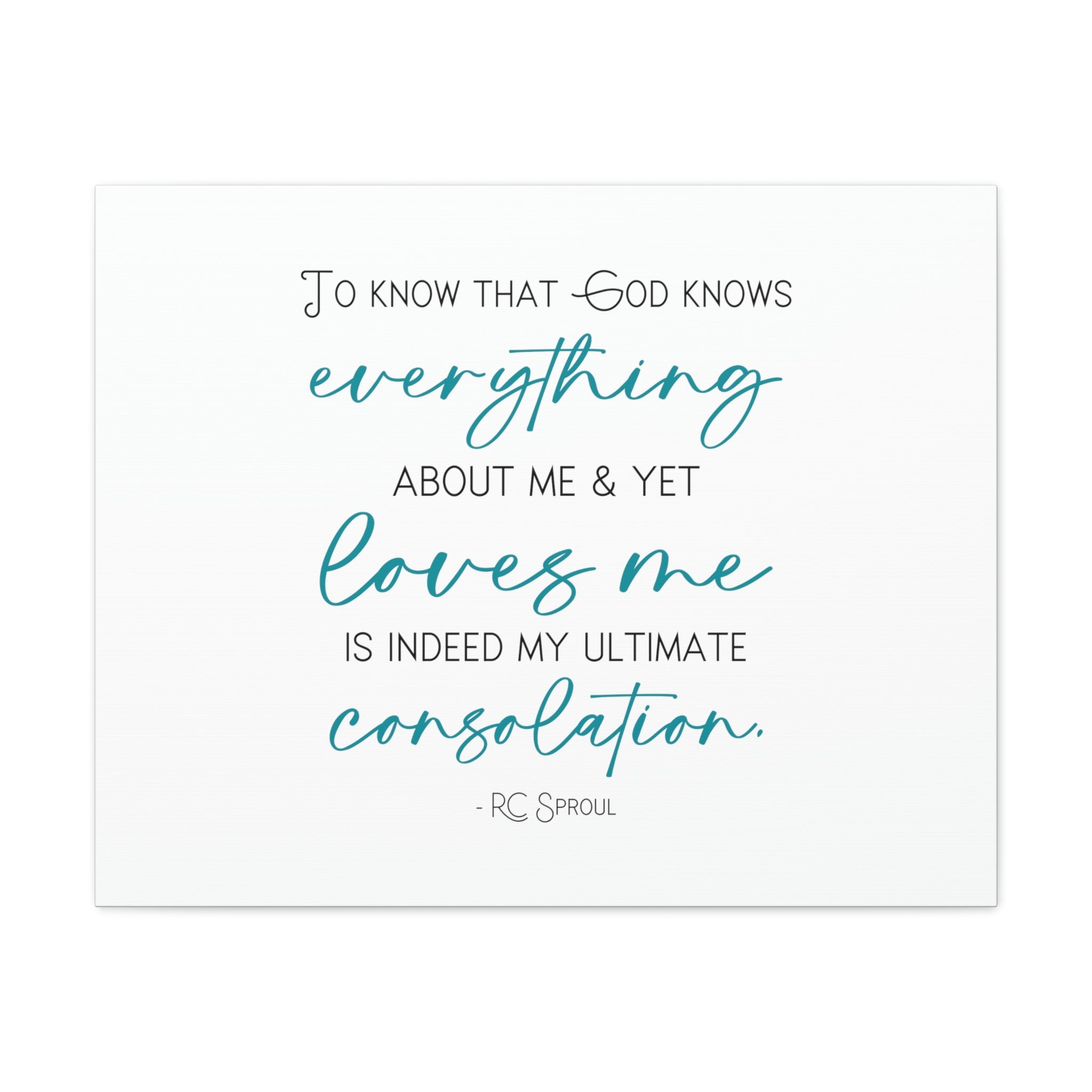 Scripture Walls John 10:15 God Knows Everything RC Sproul Light Blue ...