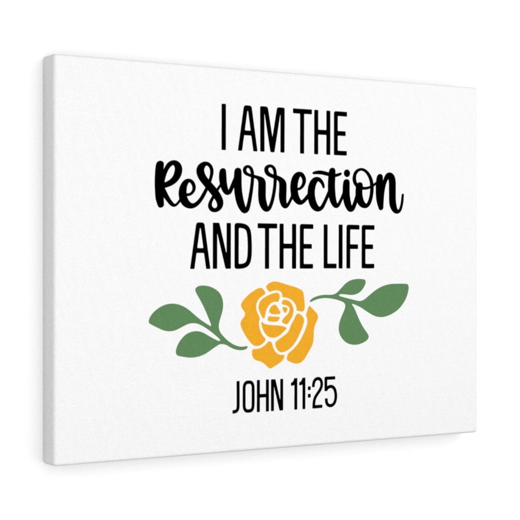 Scripture Walls John 11:25 Resurrection Bible Verse Canvas Christian ...