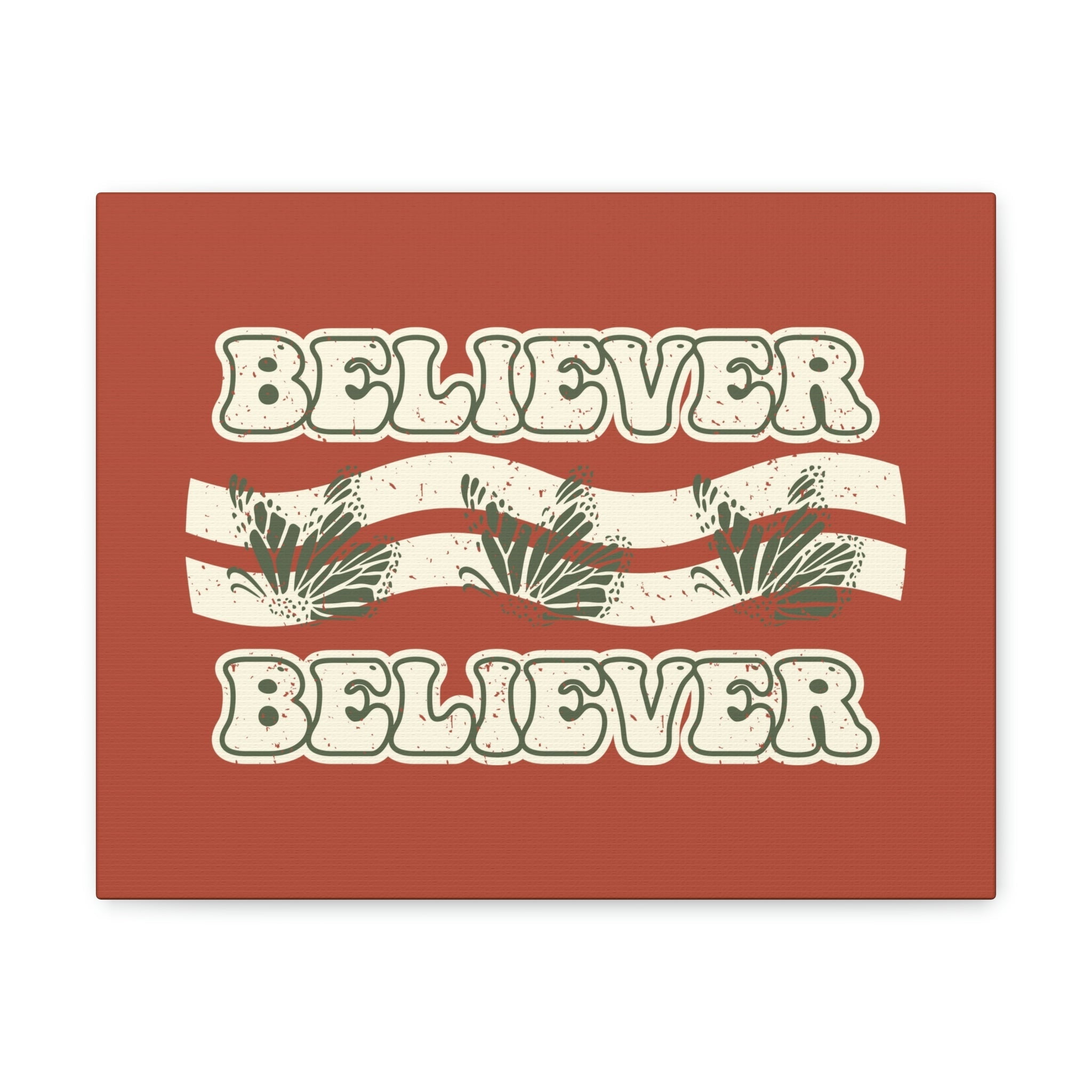 Scripture Walls John 11:26 Believer Red Chestnut Bible Verse Canvas ...
