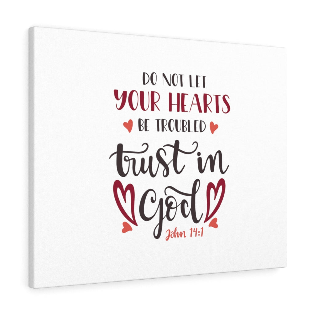 Scripture Walls John 14:1 Trust In God Bible Verse Canvas Christian Wall Art Ready to Hang ...