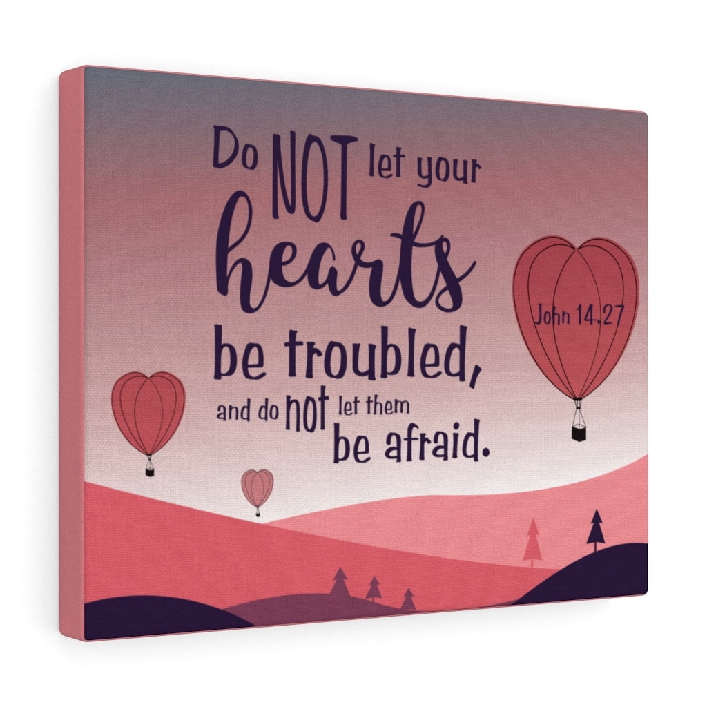 Scripture Walls John 14:27 Your Hearts Pink Bible Verse Canvas ...