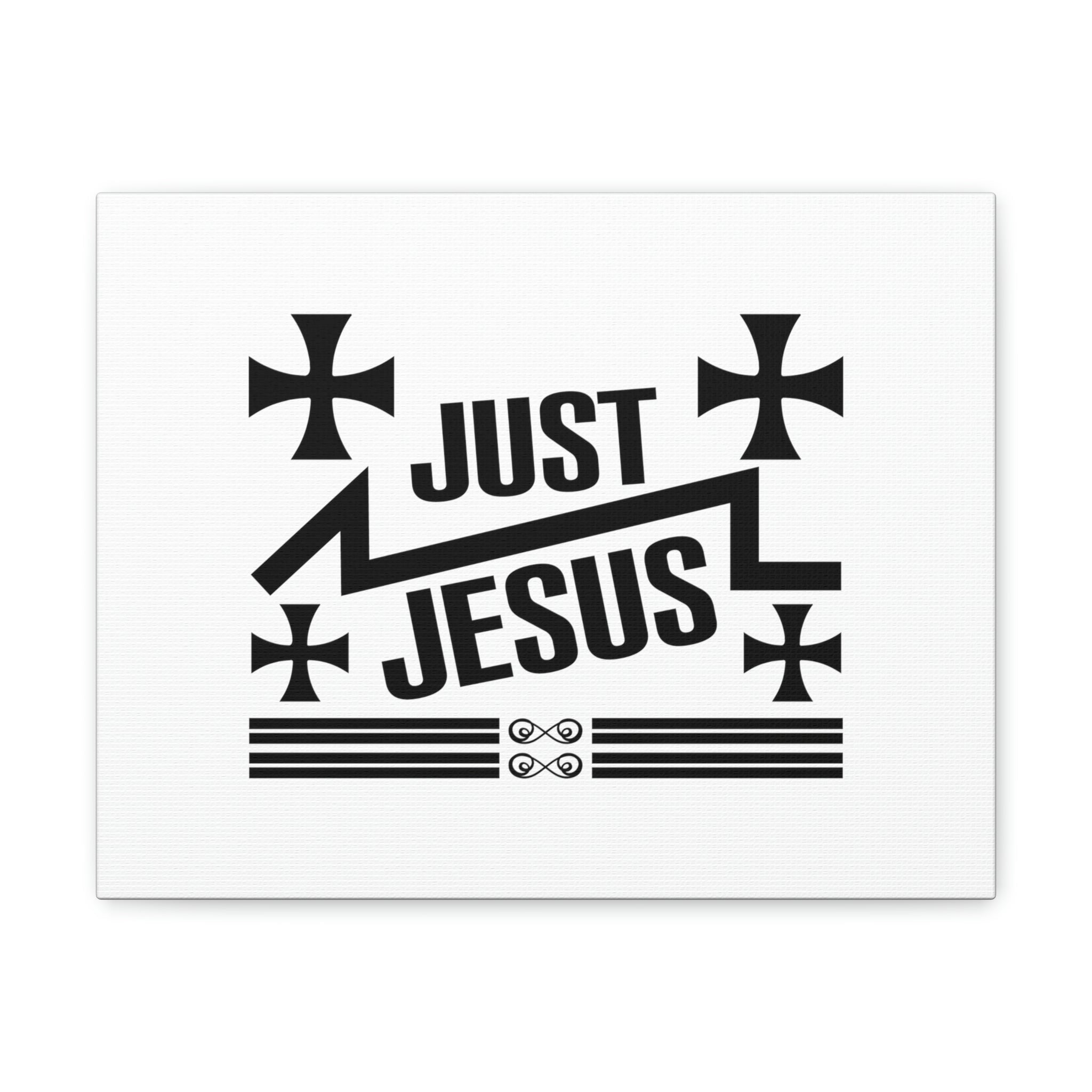 Scripture Walls John 14:6 Just Jesus Cross Bible Verse Canvas Christian ...