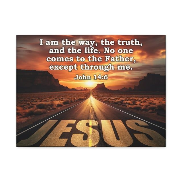 Scripture Walls John 14:6 Way Truth Life Christian Wall Art Print Ready to Hang Unframed ...