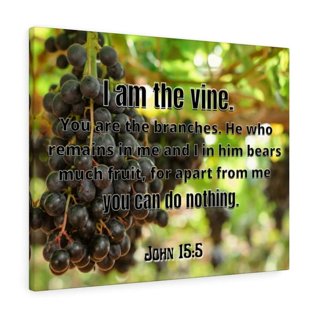 Scripture Walls John 15:5 I Am The Vine Bible Verse Canvas Christian ...