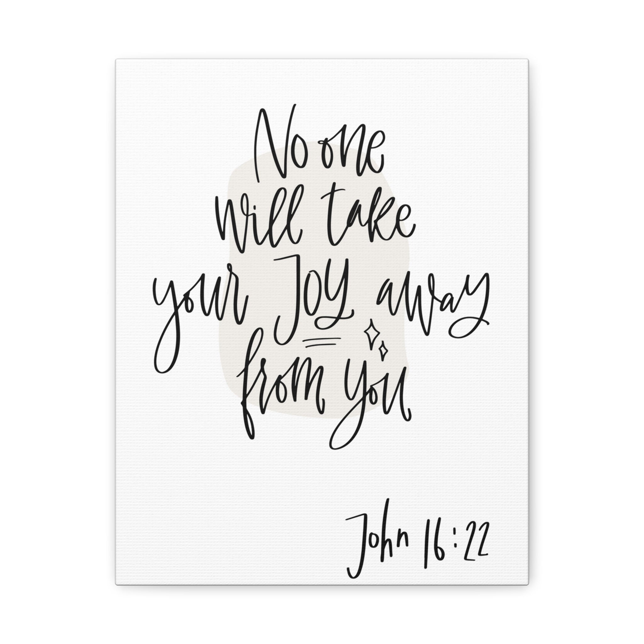 Scripture Walls John 16:22 No One Will Take Your Joy Bible Verse Canvas ...