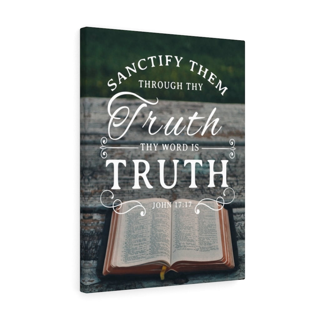 Scripture Walls John 17:17 Thy Word is Truth Bible Verse Canvas ...