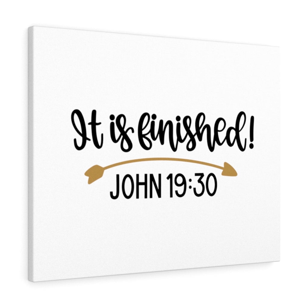 Scripture Walls John 19:30 Finished Bible Verse Canvas Christian Wall ...
