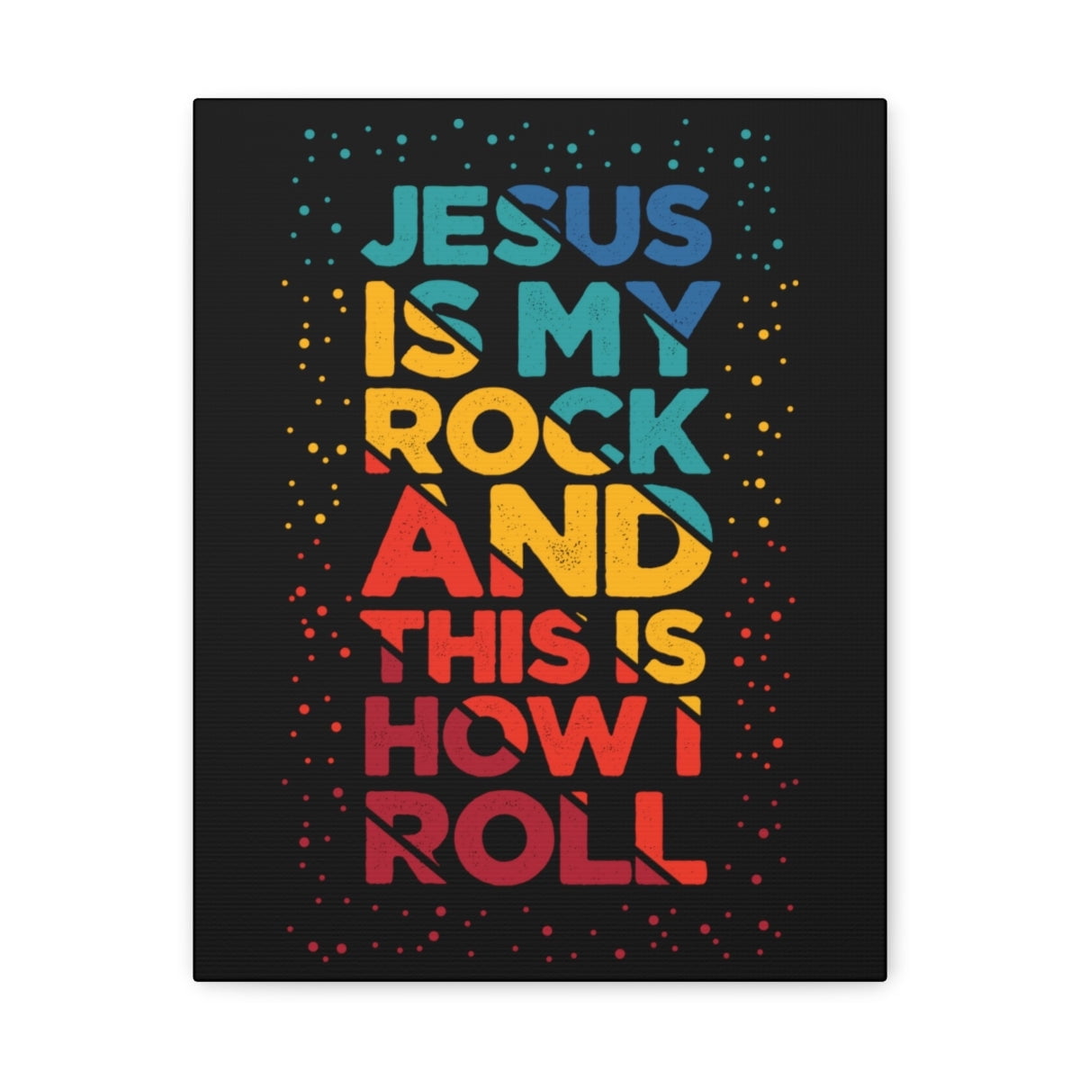 Scripture Walls John 3:16 Jesus Is My Rock Bible Verse Canvas Christian ...