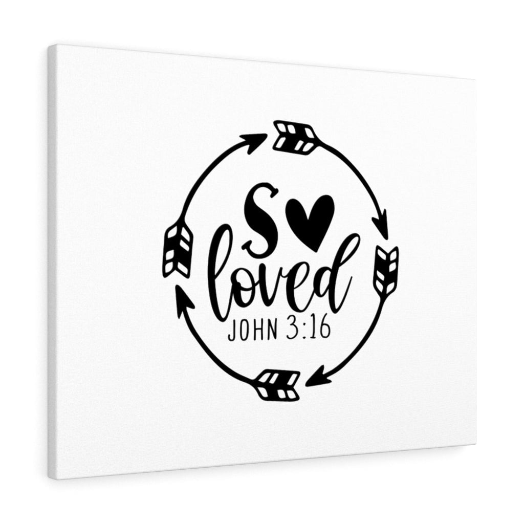 Scripture Walls John 3:16 So Loved Bible Verse Canvas Christian Wall ...