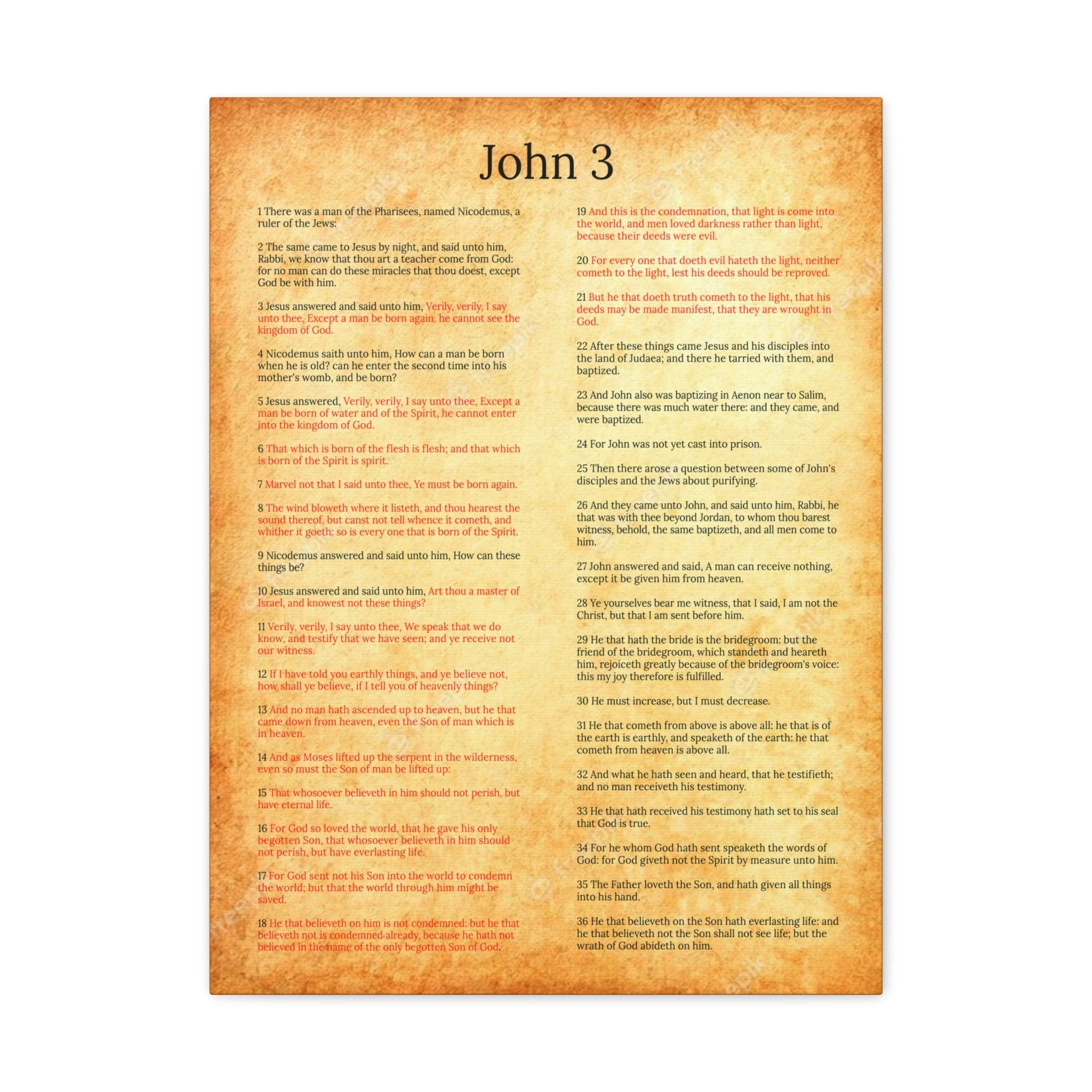 Scripture Walls John 3 Jesus and Nicodemus Gold Christian Wall Art ...
