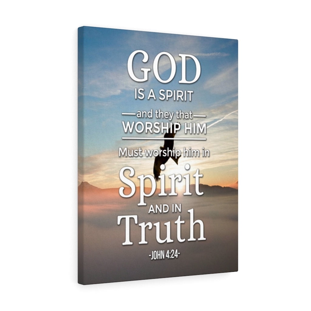 Scripture Walls John 4:24 God is a Spirit Bible Verse Canvas Christian ...