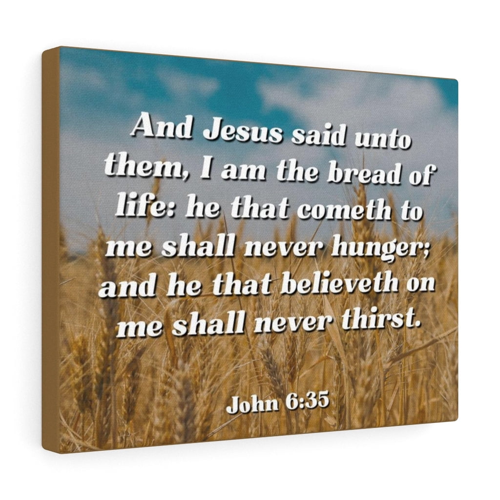 Scripture Walls John 6:35 Bread Of Life Bible Verse Canvas Christian ...