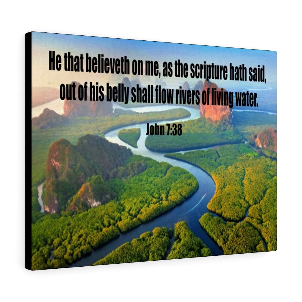 Scripture Walls John 7:38 Living Water Bible Verse Canvas Christian ...