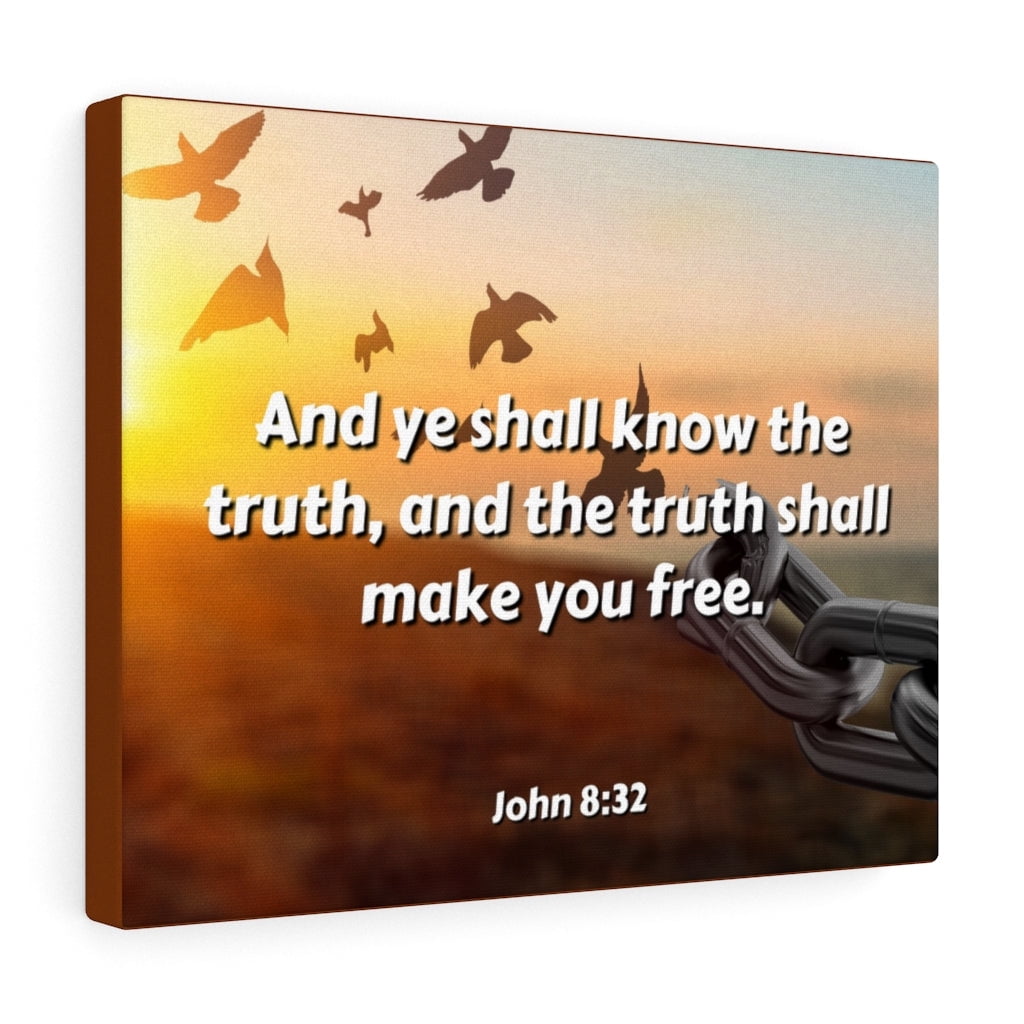 Scripture Walls John 8:32 The Truth Bible Verse Canvas Christian Wall ...