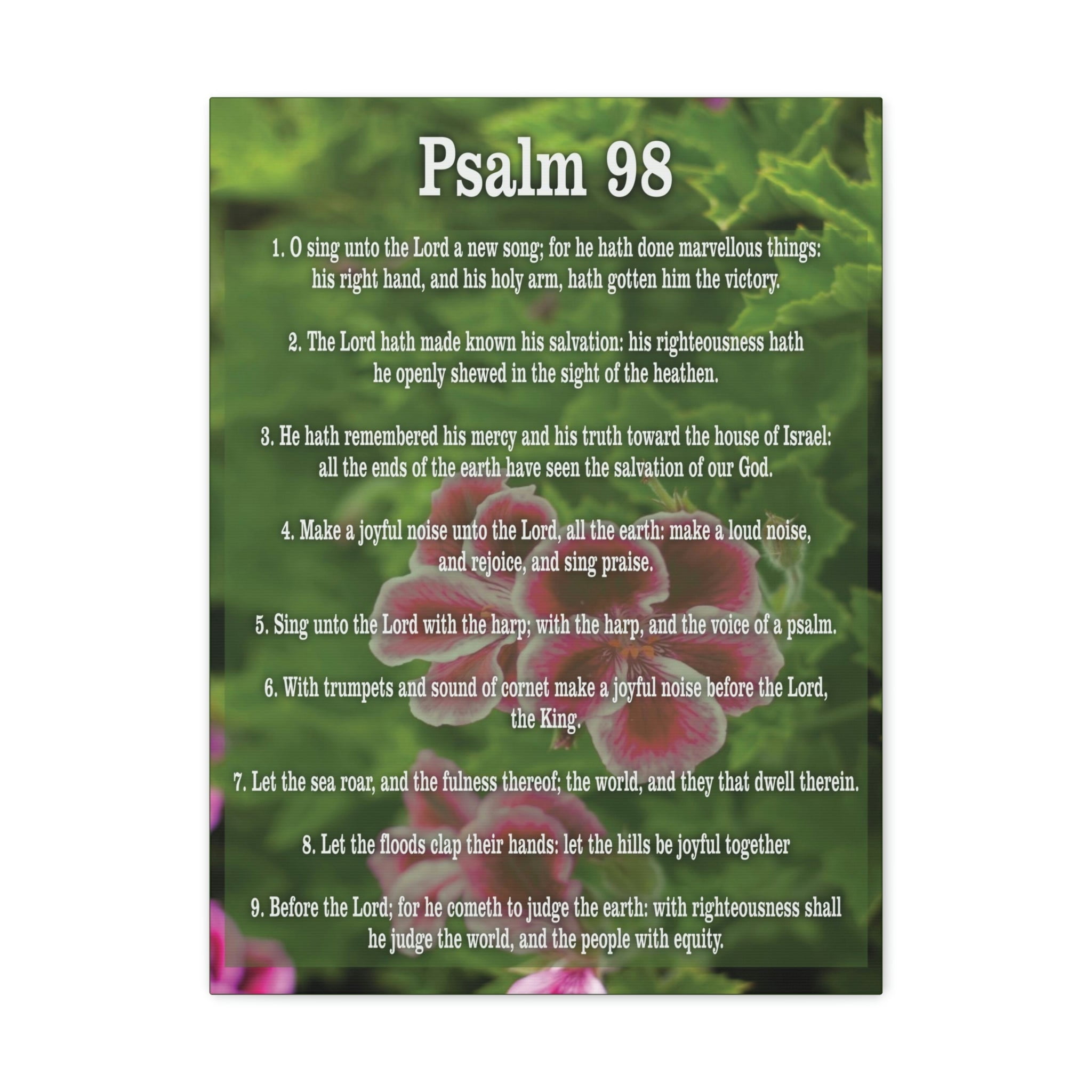 Scripture Walls Psalm 98:4 Joyful Noise Of Salvation Bible Verse Canvas ...