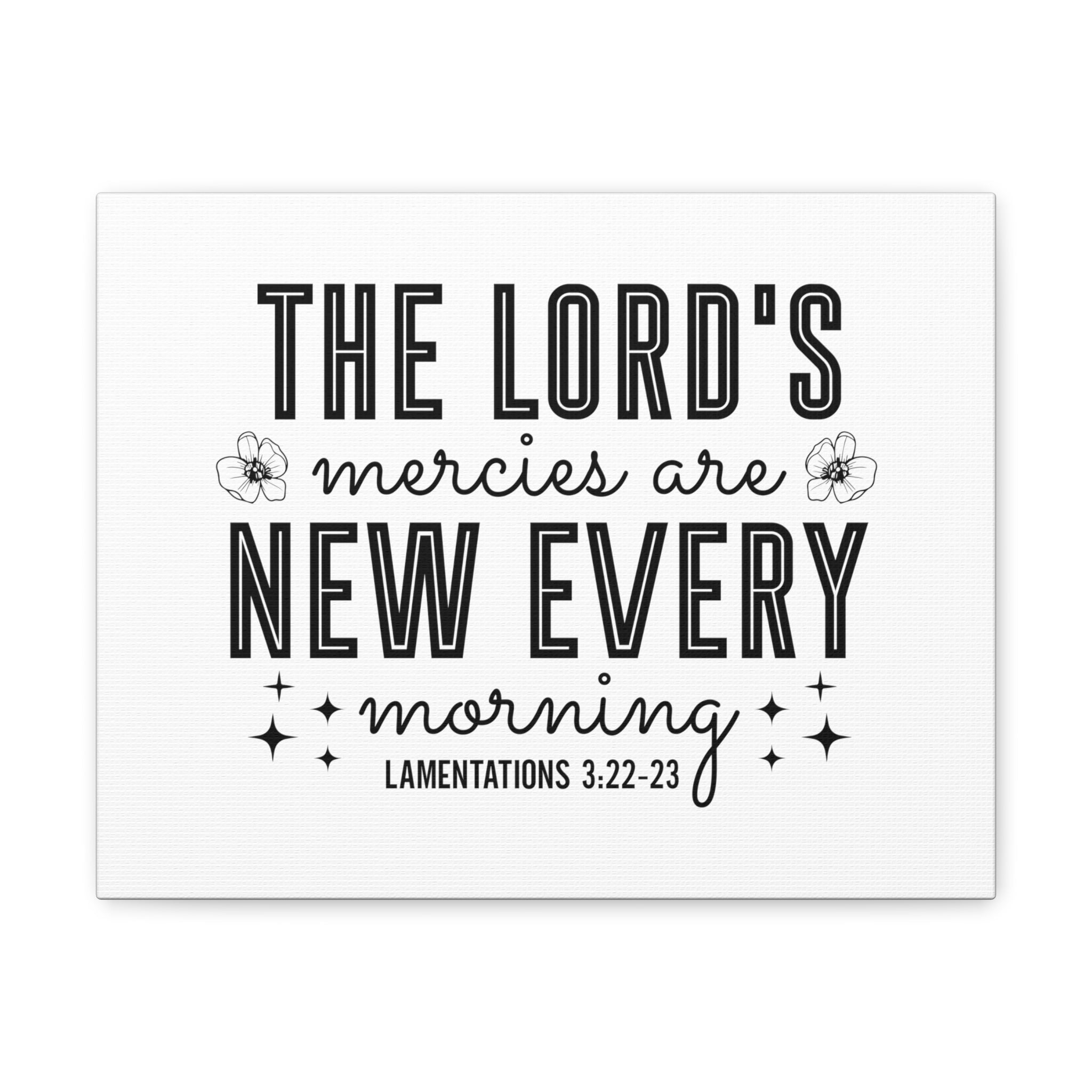 Scripture Walls Lamentations 3:22-23 New Every Morning Bible Verse ...