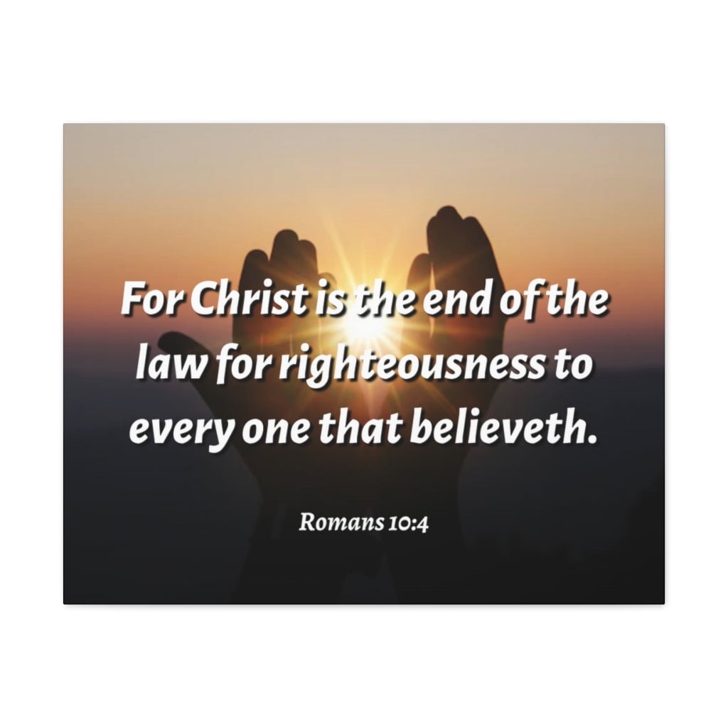 Scripture Walls Law For Righteousness Romans 10:4 Bible Verse Canvas ...