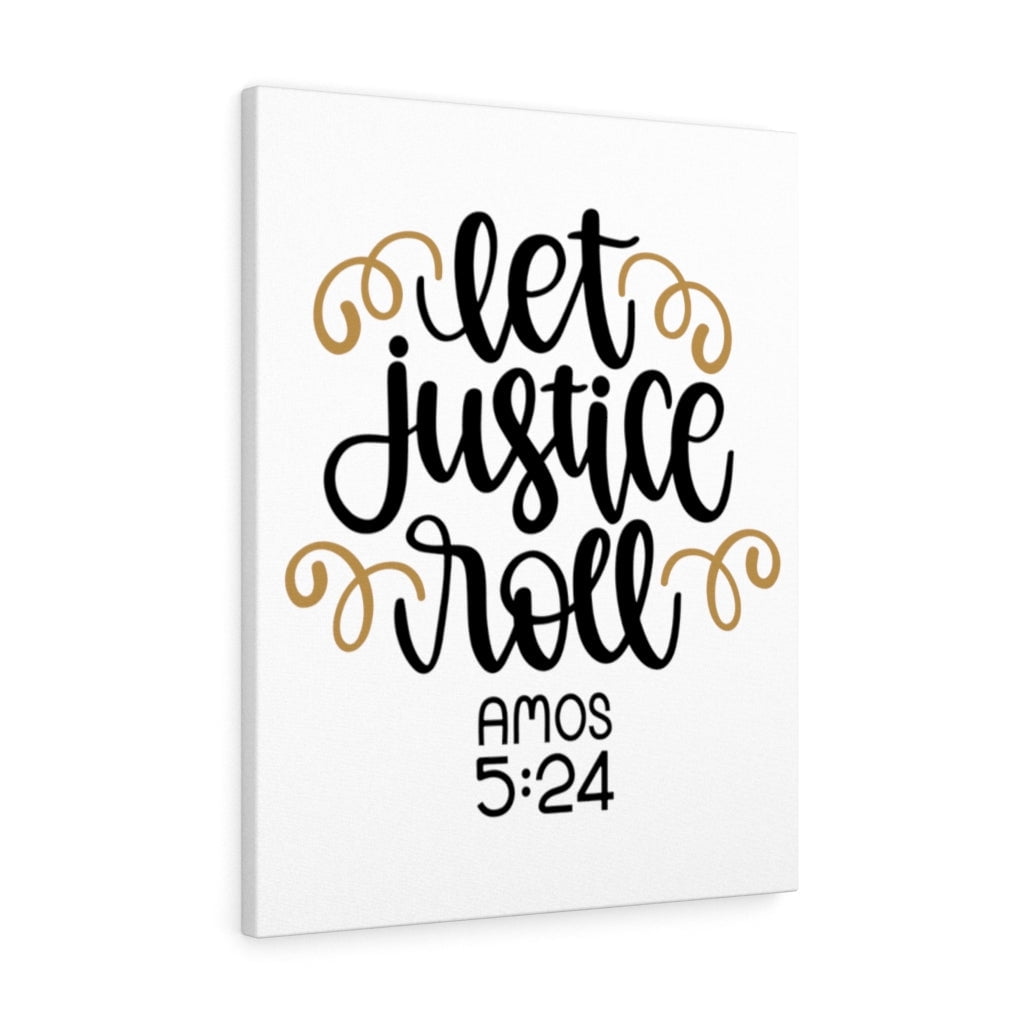 Scripture Walls Let Justice Roll Amos 5:24 Bible Verse Canvas Christian ...