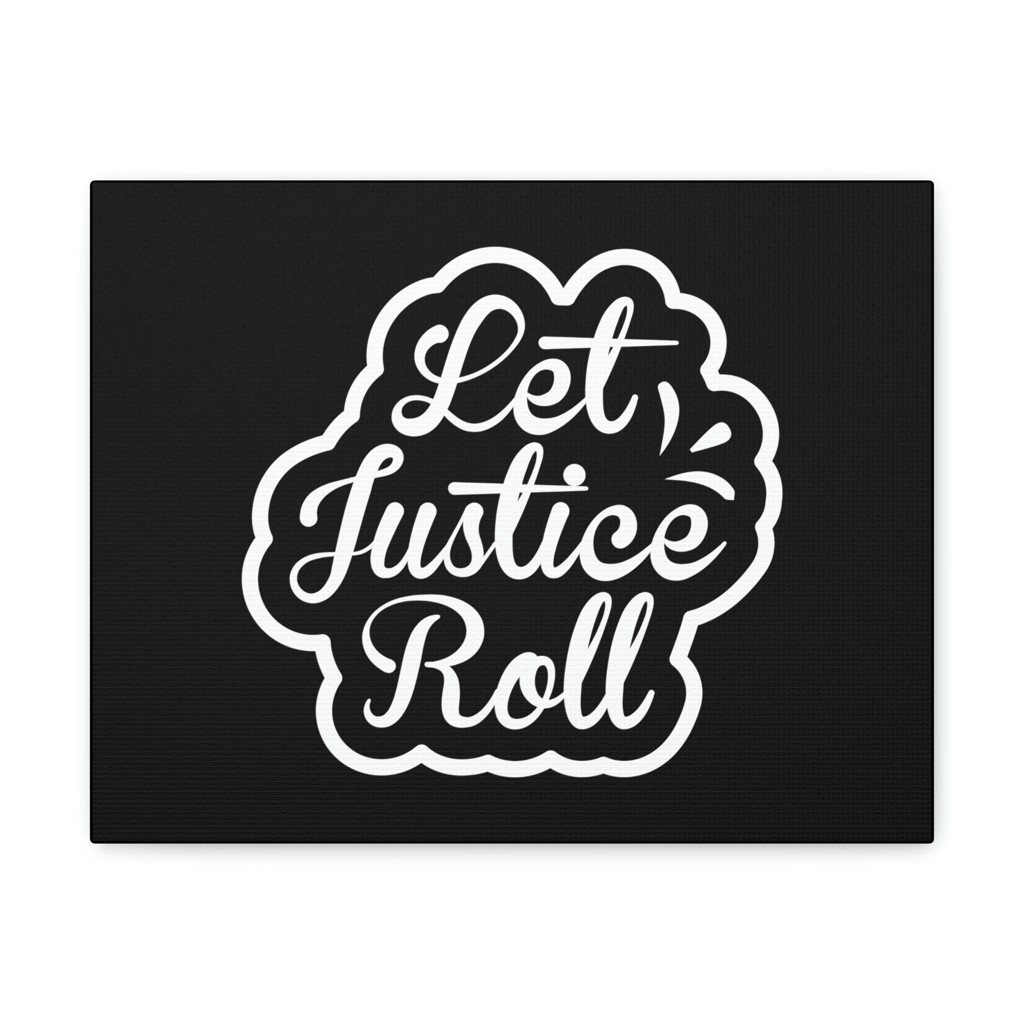 Scripture Walls Let Justice Roll Amos 5:24 Outlined Christian Wall Art ...