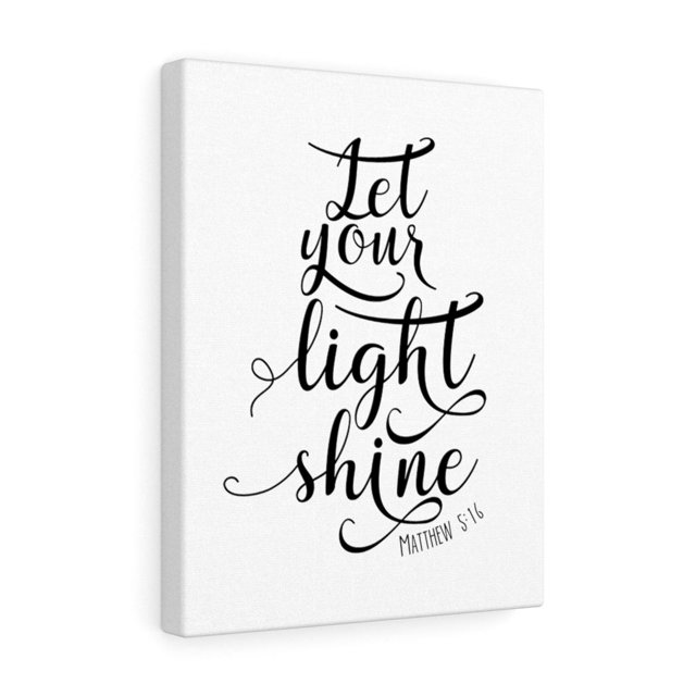 Scripture Walls Let Your Light Shine Matthew 5:16 Bible Verse Canvas ...