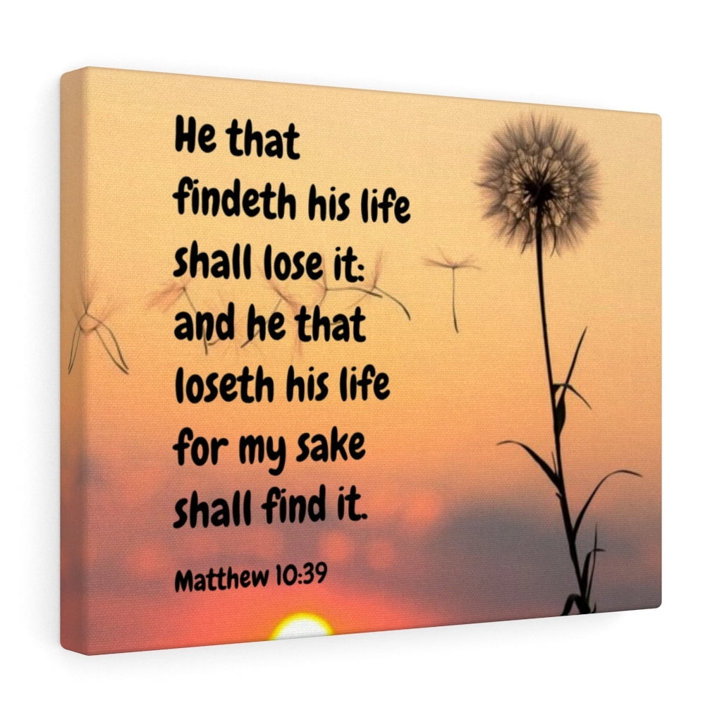 Scripture Walls Life Matthew 10:39 Bible Verse Canvas Christian Wall ...