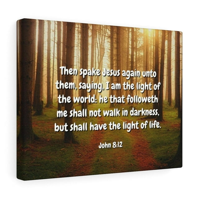 Scripture Walls John 8:12 Light Of Life Bible Verse Canvas Christian ...