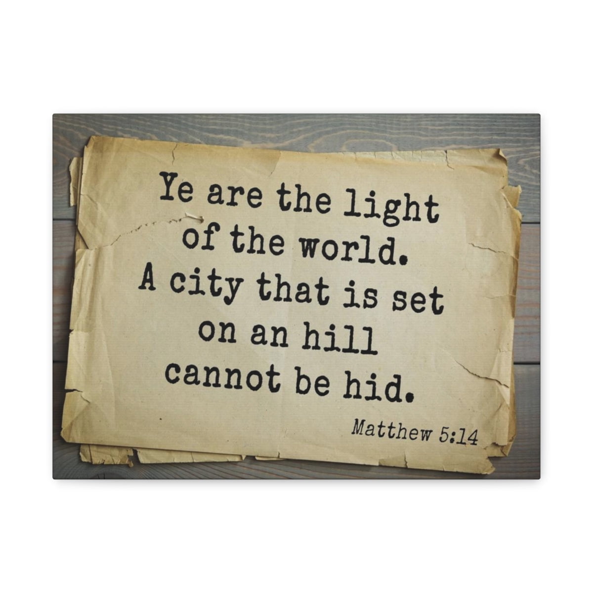 Scripture Walls Light Of The World Matthew 5:14 Bible Verse Canvas ...