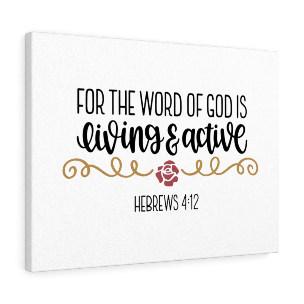 Scripture Walls Living & Active Hebrews 4:12 Bible Verse Canvas ...
