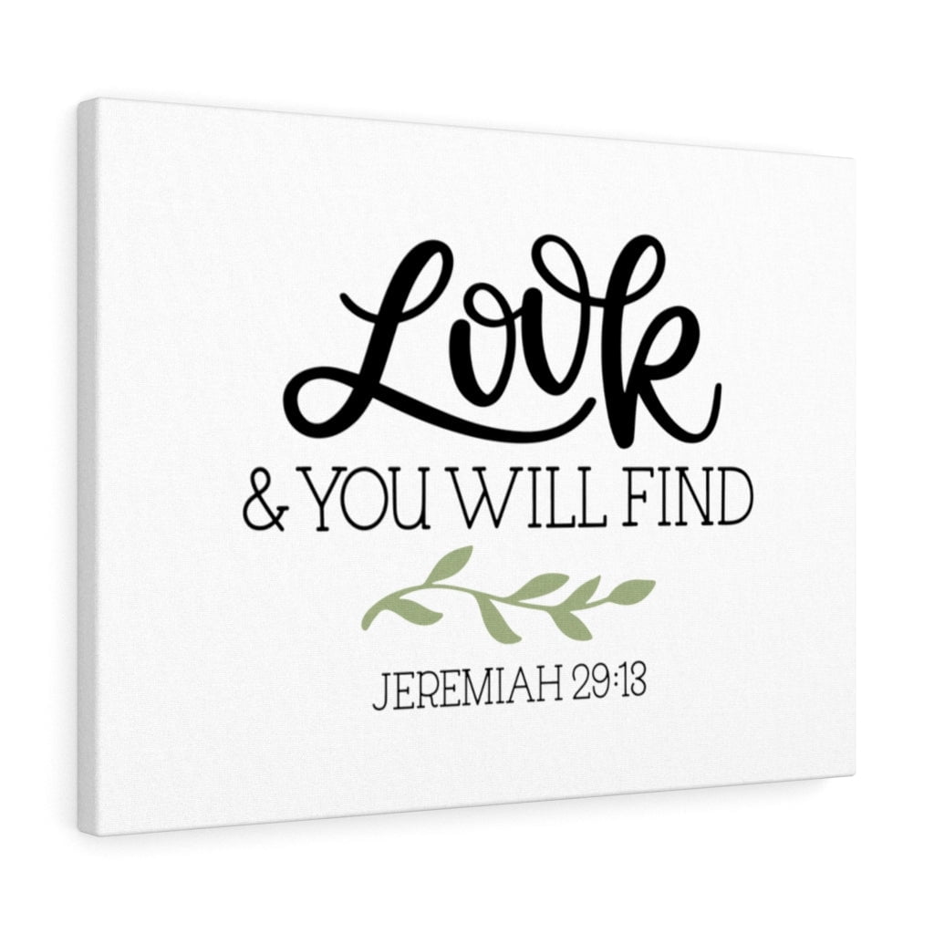Scripture Walls Look & You Will Find Jeremiah 29:13 Bible Verse Canvas ...