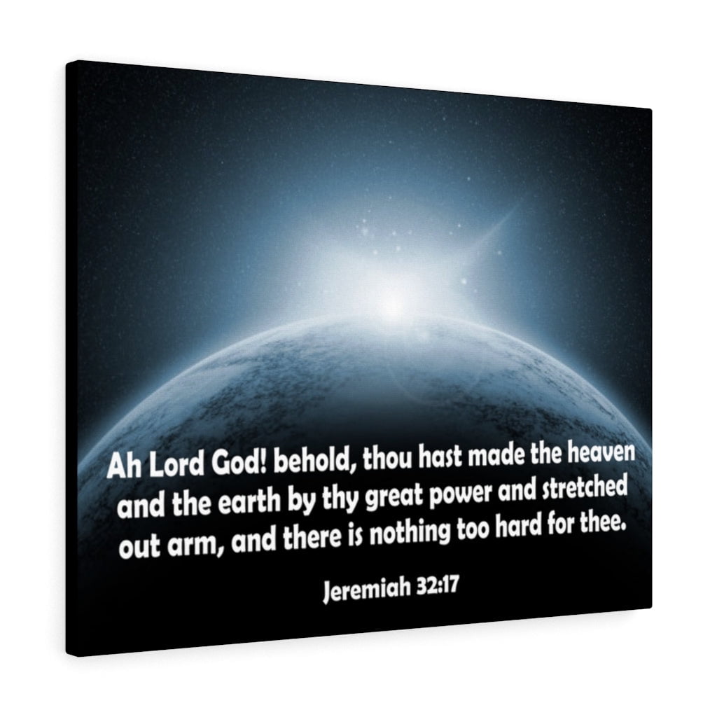 Scripture Walls Lord God Jeremiah 32:17 Bible Verse Canvas Christian ...