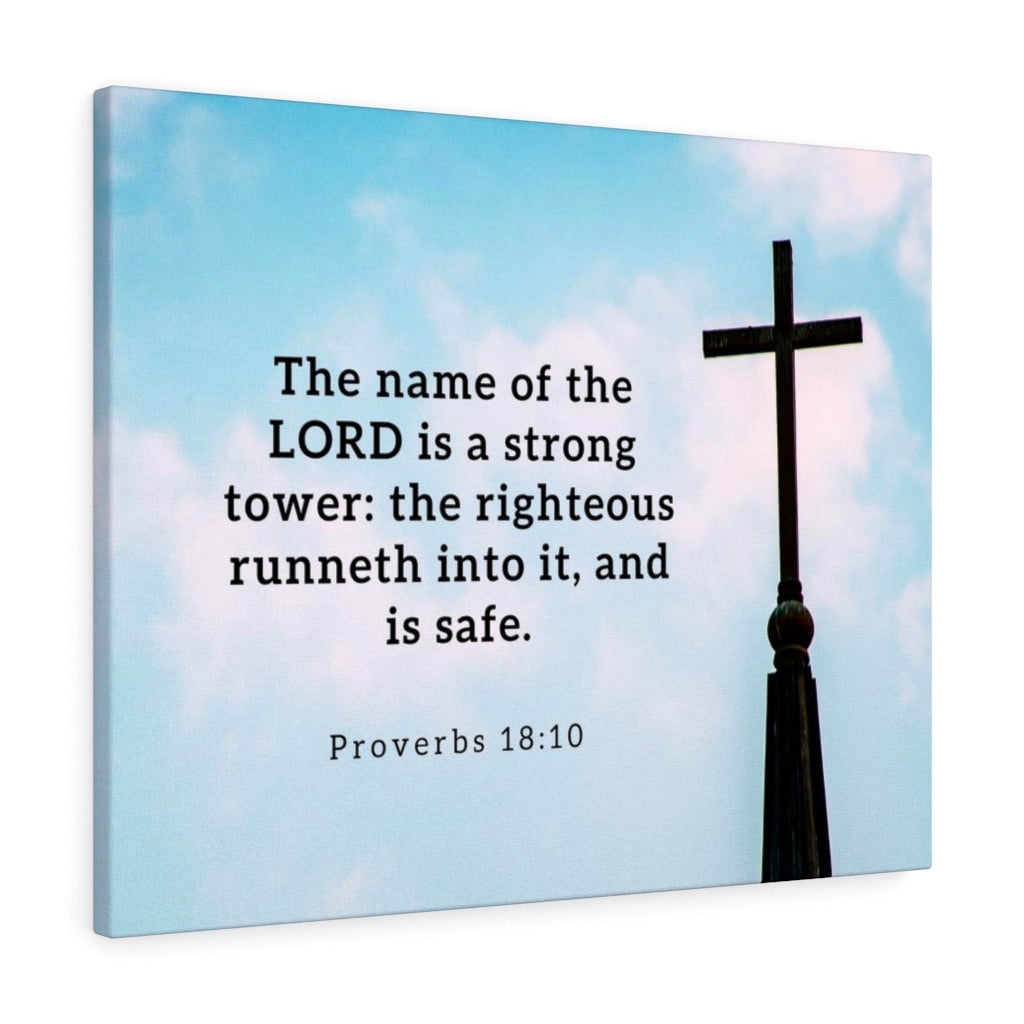 Scripture Walls Lord Is A Strong Tower Proverbs 18:10 Bible Verse ...