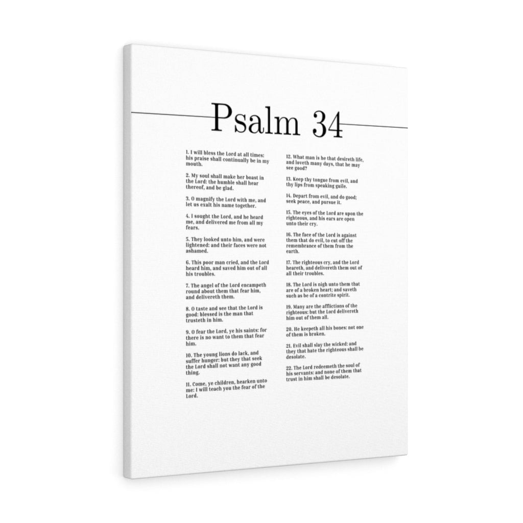 Scripture Walls Lord Psalm 34 The Angel Of The Bible Verse Canvas ...