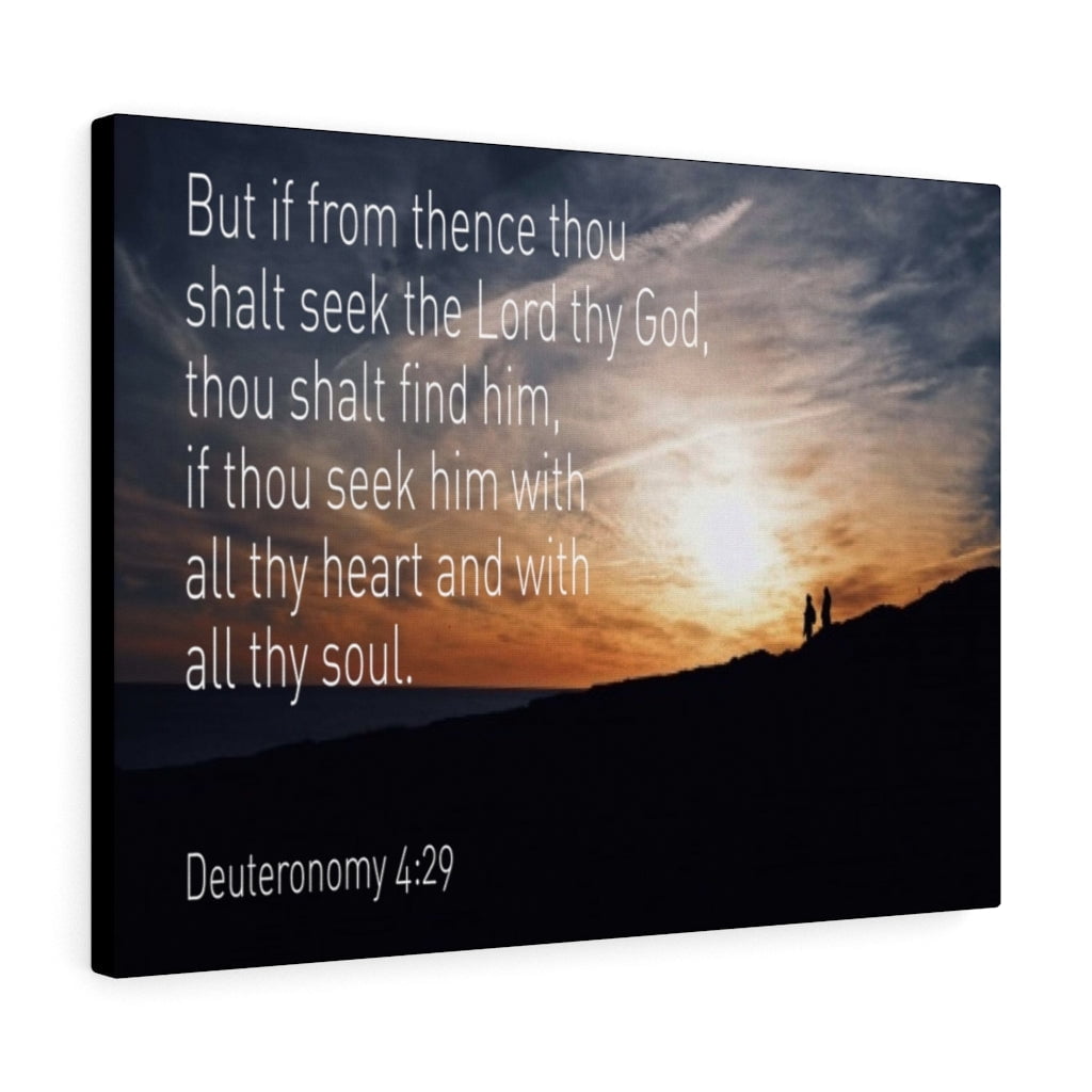 Scripture Walls Lord Thy God Deuteronomy 4:29 Bible Verse Canvas ...