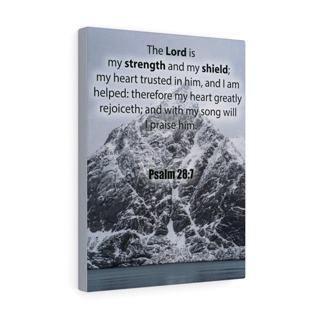 Scripture Walls Psalm 28:7 Lord is My Strength and Shield Bible Verse Canvas Christian Wall Art ...