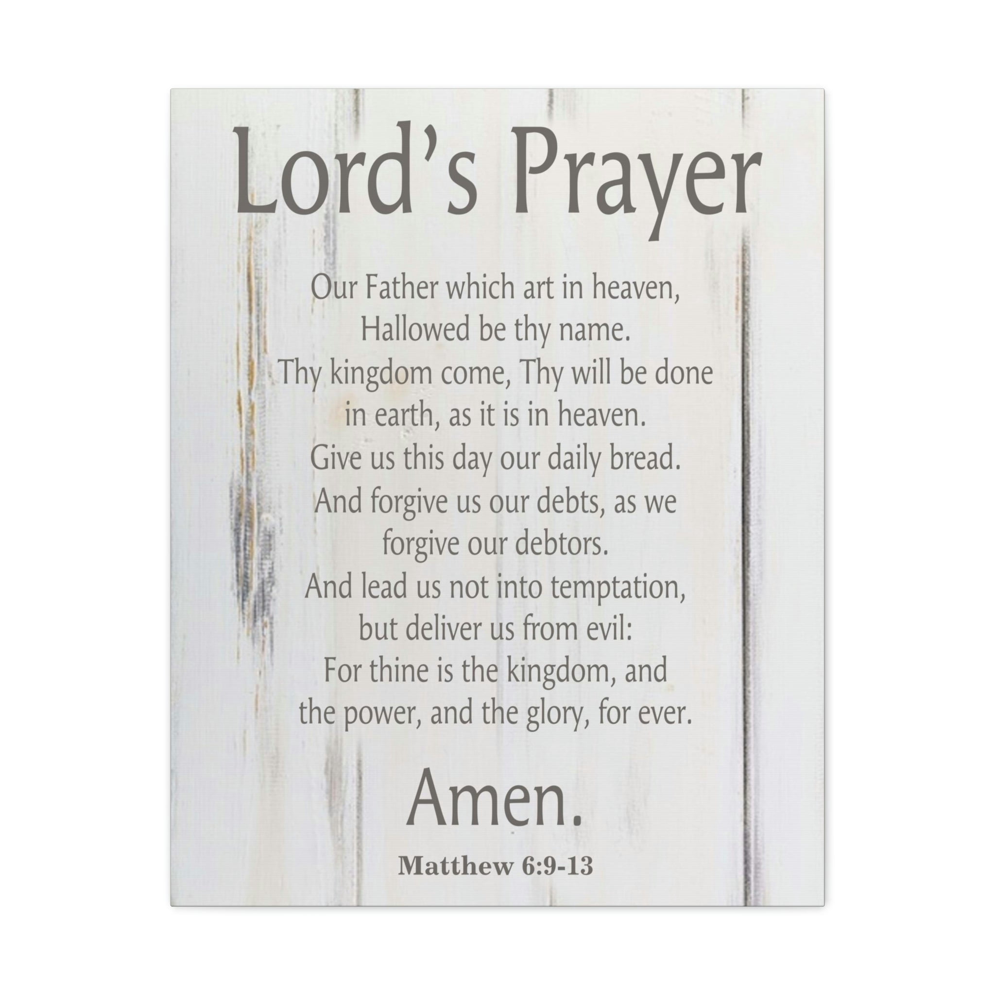 Scripture Walls Lords Prayer Matthew 6:9-13 White Wood Christian Wall ...