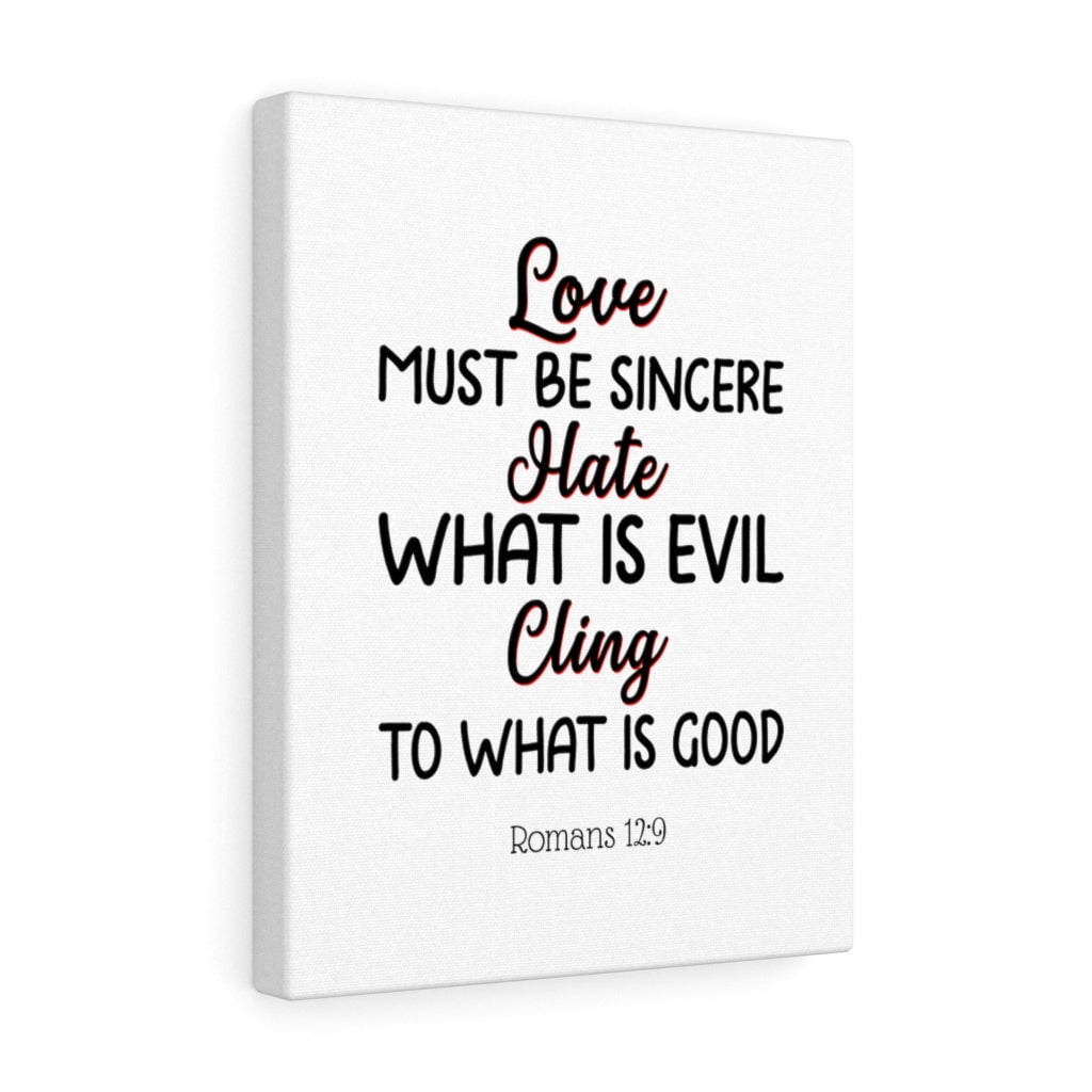 Scripture Walls Love Must Be Sincere Romans 12:9 Bible Verse Canvas ...
