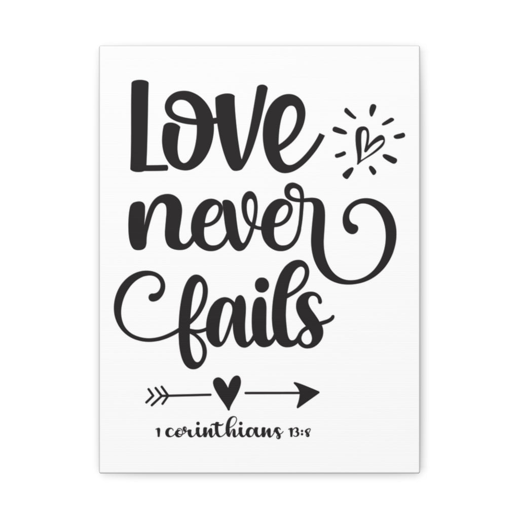 Scripture Walls Love Never Fails 1 Corinthians 13:8 Bold Bible Verse ...