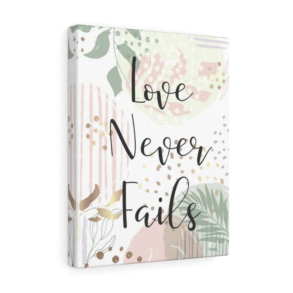 Scripture Walls Love Never Fails Leaves Bible Verse Canvas Christian ...