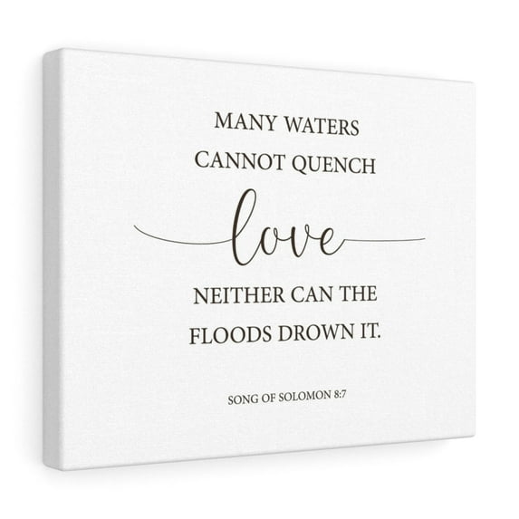 Scripture Walls Love Song Of Solomon 8:7 Bible Verse Canvas Christian ...